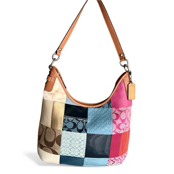Coach | Bags | Coach Patchwork Shoulder Bag Signature Hobo New | Poshmark
